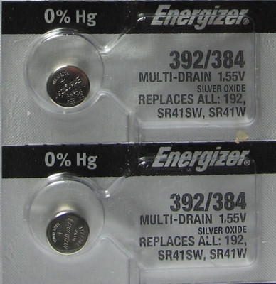 2 ENERGIZER 392 384 192 SR41SW LR41 AG3 V384 V392 D384 D392 280-13 ...