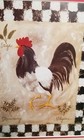 18" FRAMED ART/PRINT~ROOSTERS CHECKERBOARD FARM HOUSE KITCHEN DECOR ...