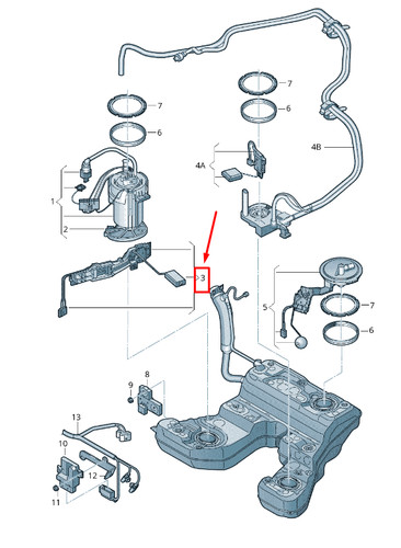 NEW AUDI A8 4H LOWER FUEL GAUGE SENDING UNIT 4H0919673C ORIGINAL | eBay