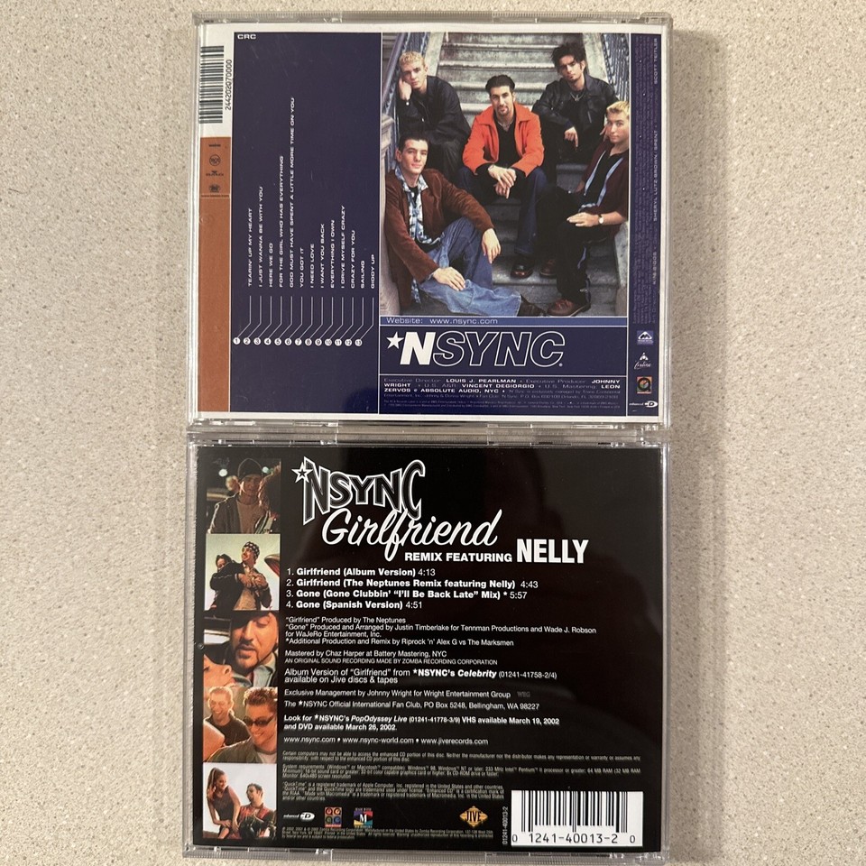 NSYNC Self Titled NELLY GIRLFRIEND REMIX CD Single 2 CD Lot CIB ...