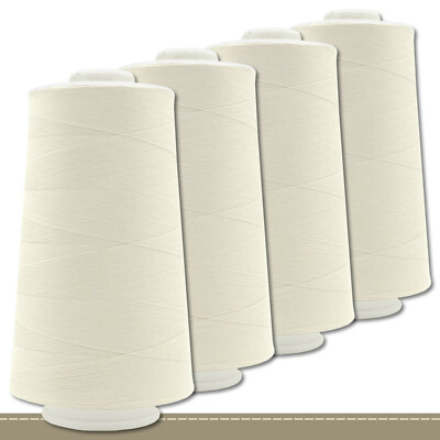 Fil à Coudre Surjet 4 x 100 G 5000 Y (4572 M) Force 50/2 (140) Blanc ...