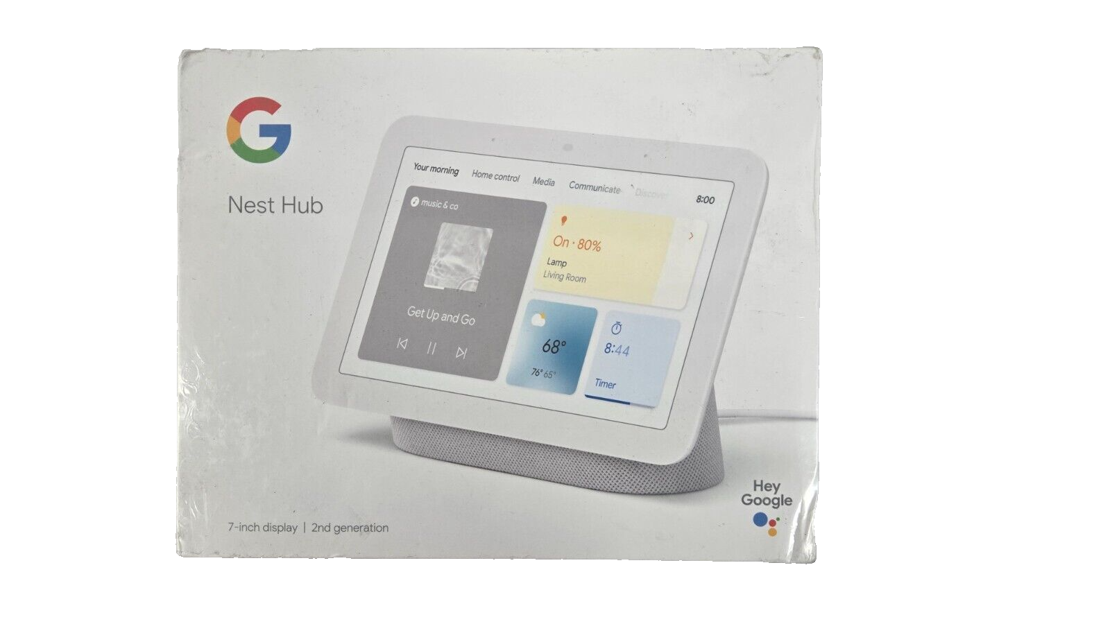 Google Nest Hub (2nd Gen.) Smart Display - Chalk (GA01331-US) Sealed | eBay