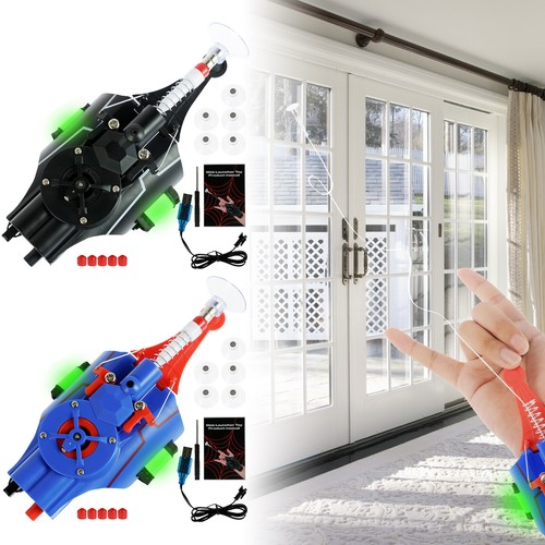 9.4ft Web Launcher Toy USB Rechargeable Spider Web Launcher Electric ...