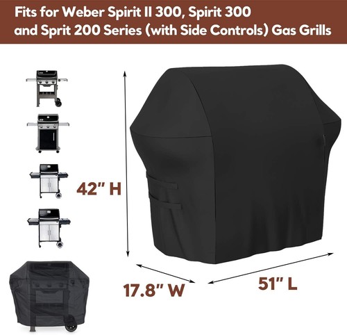 7139 Grill Cover for Weber Spirit 300, Spirit II 300 Spirit 200 Series ...