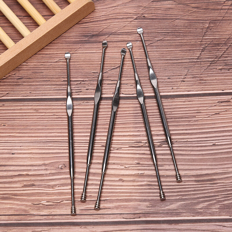 Portable Ear Cleaner Double-Head Spiral Ear Spoon Earpick Ear Cleaning ...