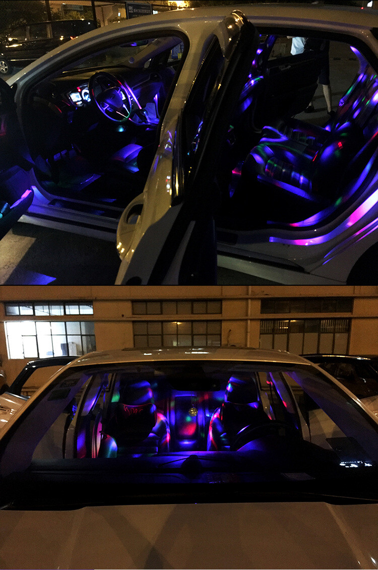 12V 6W Car Disco DJ LED Light Strobe Lighting Stage Music Rhythm Magic ...