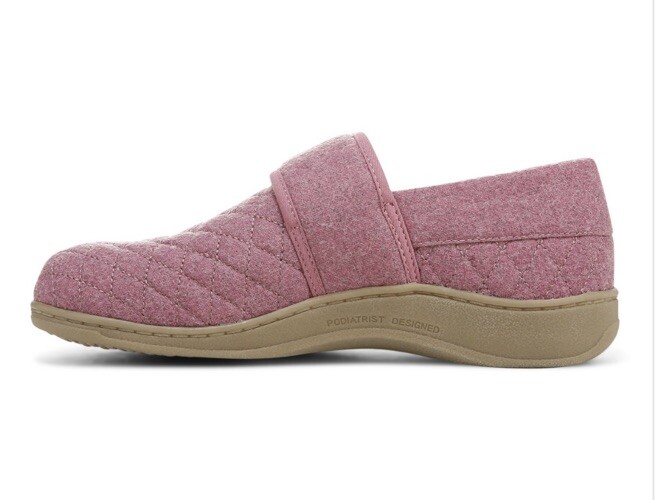 Vionic Slipper Womens 8 Rhubarb Pink Flannel Jackie Arch Support ...