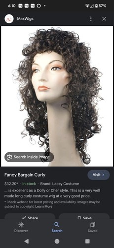 Lacey Costume New York Bargain Fancy Curly Black Wig | eBay