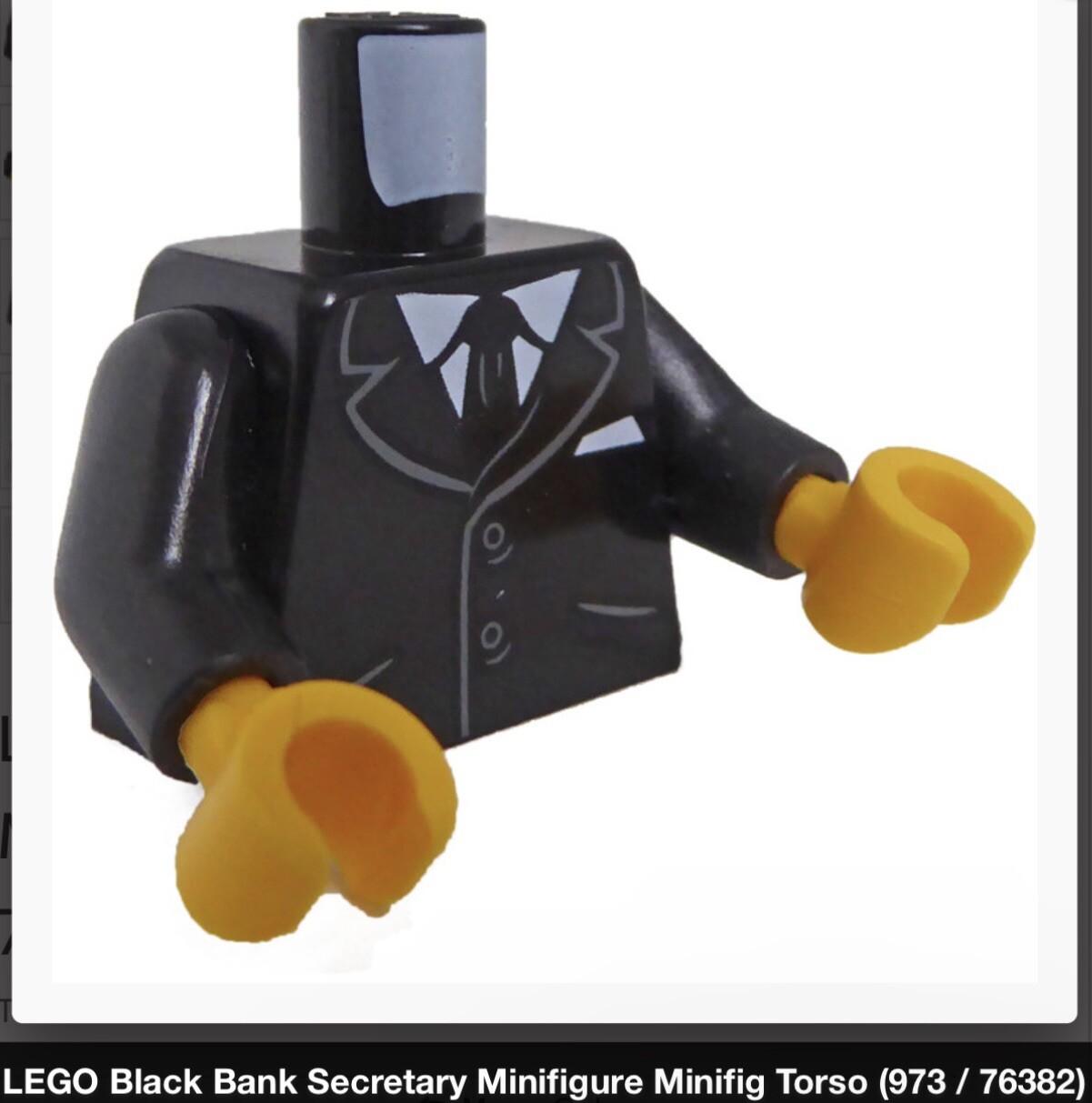 Lego Black Suit With Tie Pattern / City Groom Mini Figures Torso Body ...