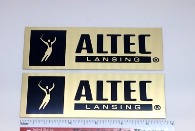 Altec Lansing Speaker Badge Custom Aluminum LARGE - PAIR | eBay