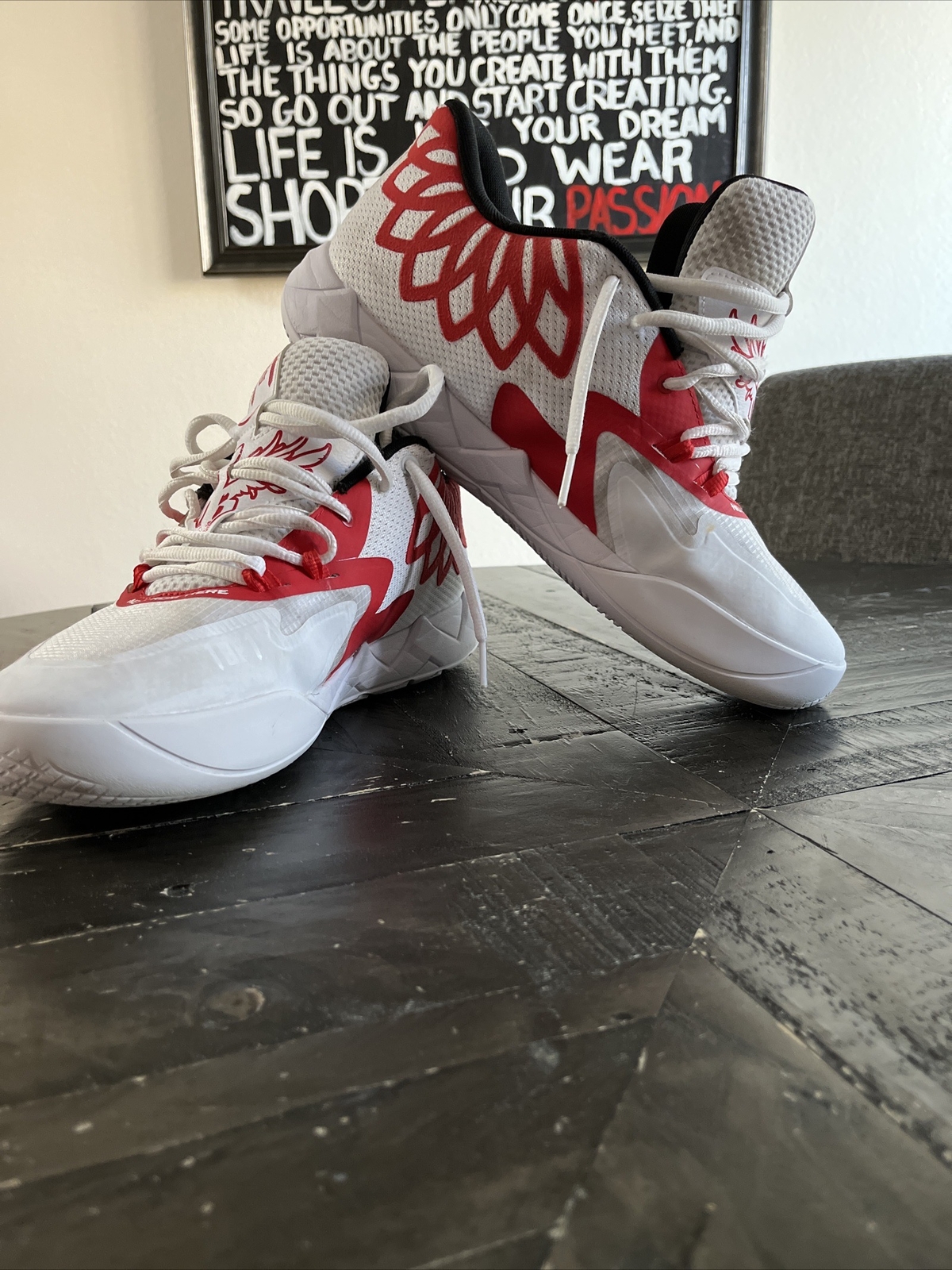 Puma Melo MB01 Team Colors Puma White/Red 376941-10 L… - Gem