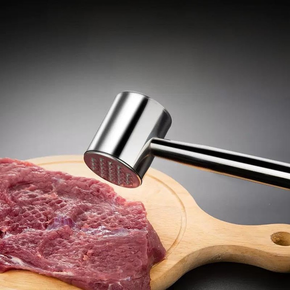 Meat Tenderizer Mallet,Heavy Duty Meat Hamme,304 Stainless Steel ...