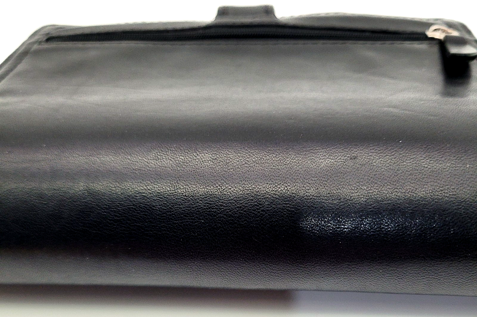 Vintage Franklin Covey Planner Compact 6 Ring Nappa Leather Black Snap ...