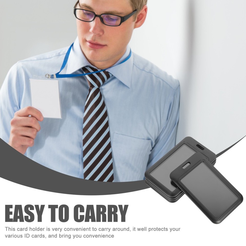 10Pcs Slide Open Card Holder Name Badge Holders ID Card Holder Slide ...