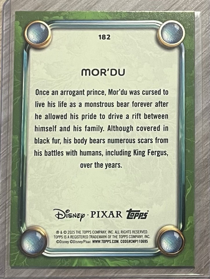 2025 Topps Disney Wonder MOR DU Villain RED Sparkle Foil SSP #’d 2/5 ...