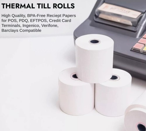 57x40 20Pack - Thermal Credit Card Machine Receipt Paper Till Roll ...