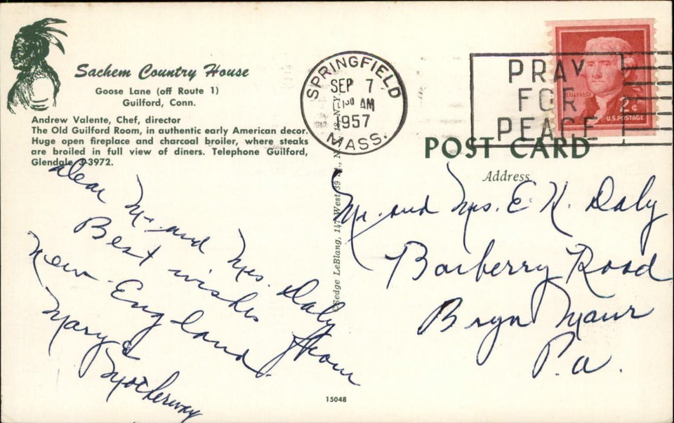 Sachem Country House Guilford Connecticut vintage postcard I153 | eBay
