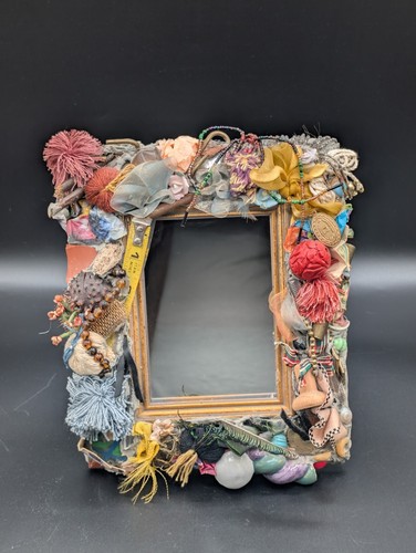 Mackenzie Childs Shards Mirror Mosaic Putty Picture Frame Vintage 8.5 ...