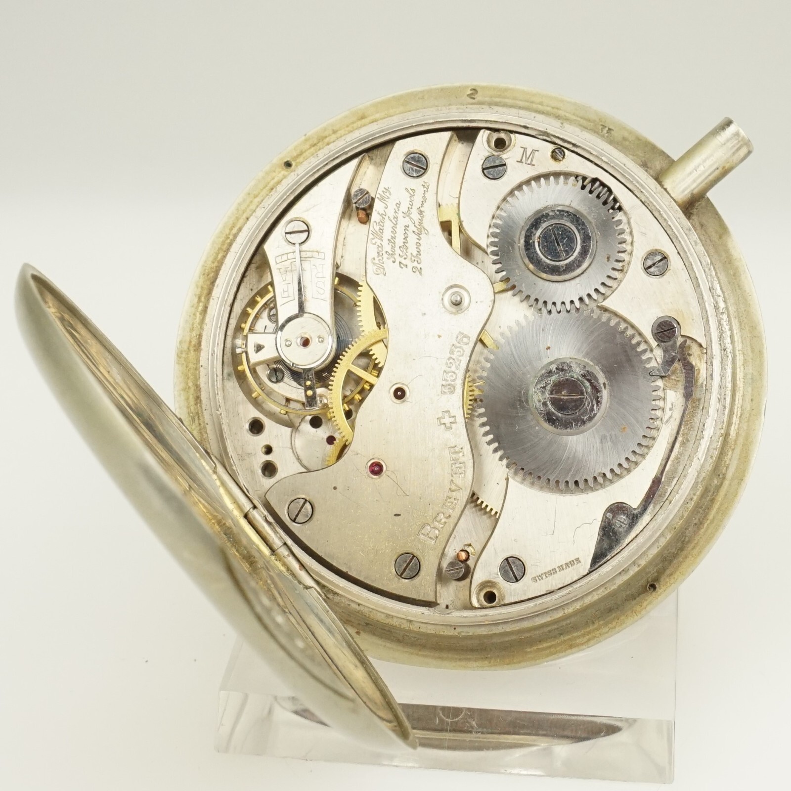 DOXA Antique 8 Days Car Pocket Watch Men's no fusee duplex chronometer ...