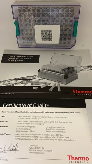 Thermo Scientific Matrix 2D Barcoded Clear Polypropylene Open-Top ...