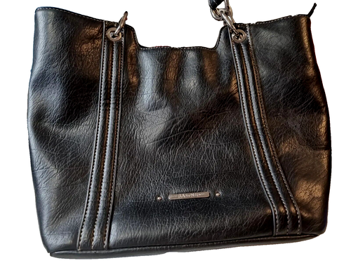 Basque Black handbag with silver detailing | eBay