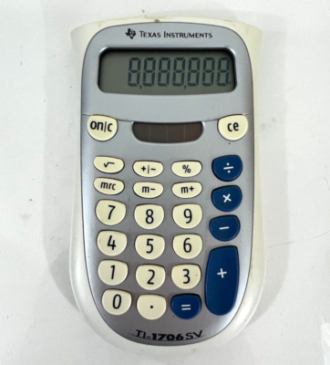 Texas Instruments TI-1706 SV Handheld Dual Power 8 Digit Calculator | eBay