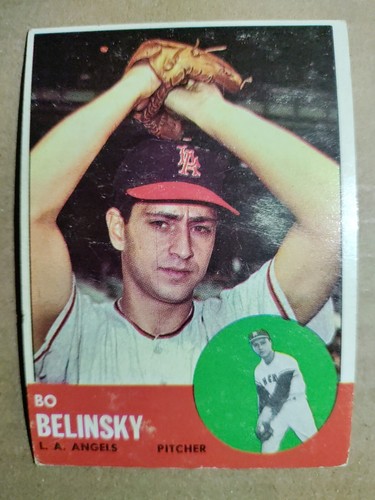 1963 Topps Baseball Set Break #33 Bo Belinsky - Free shipping y | eBay