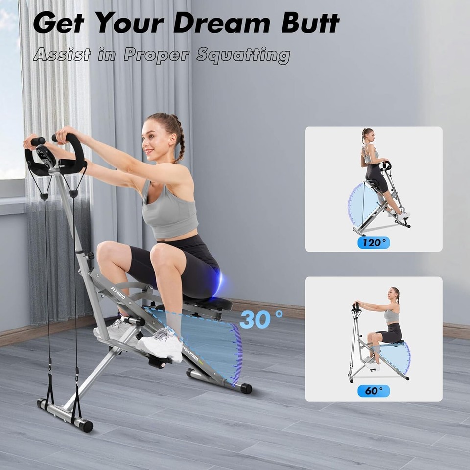 Squat Machine for Home Gym Squat Rowing Machine for Glute Trainer 4 ...