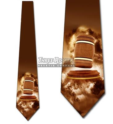 Law Ties Mens Gavel Necktie Lawyer Tie Judge Neck Tie | eBay