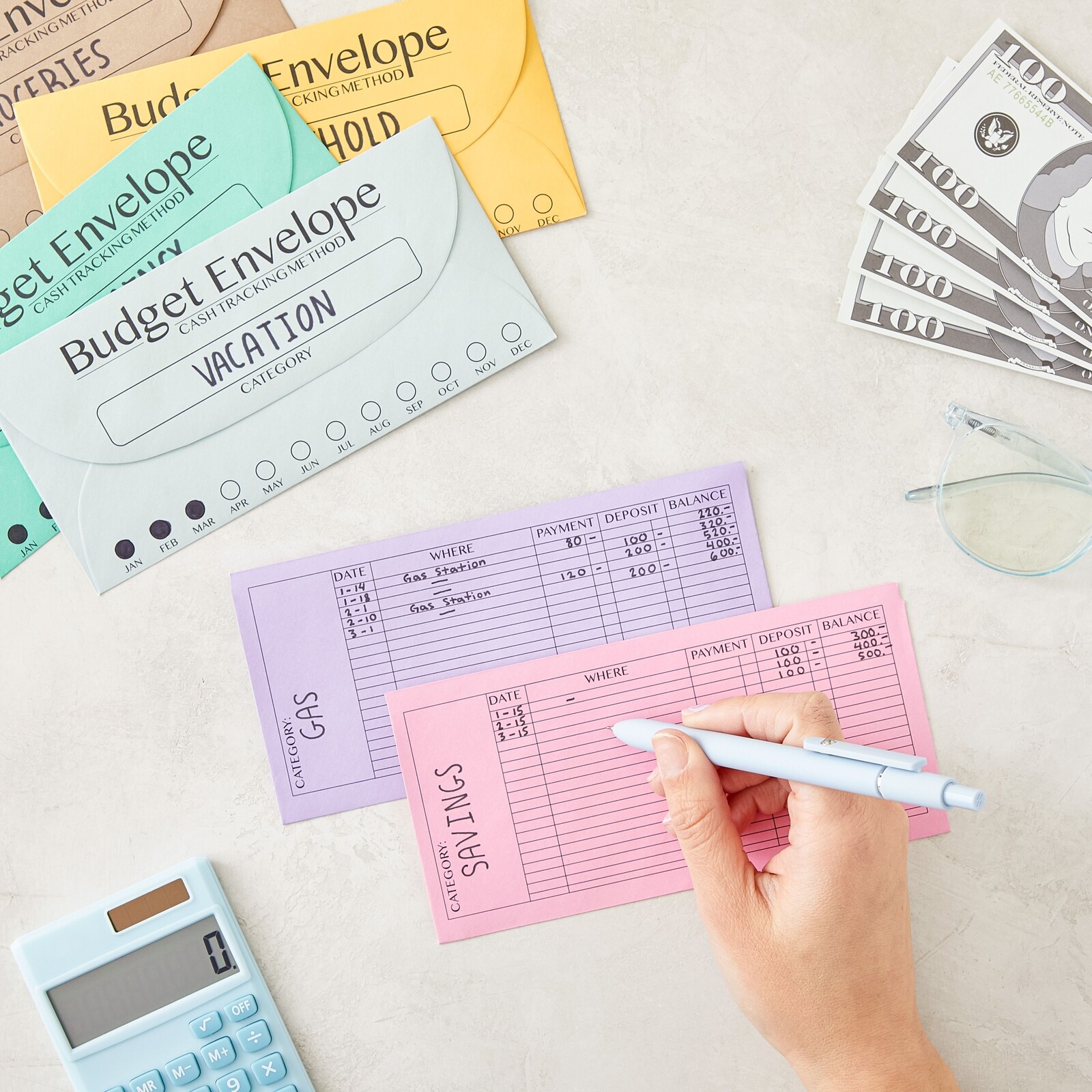 96 Pack Budgeting Envelopes for Money Saving Challenge, Tracking Funds ...