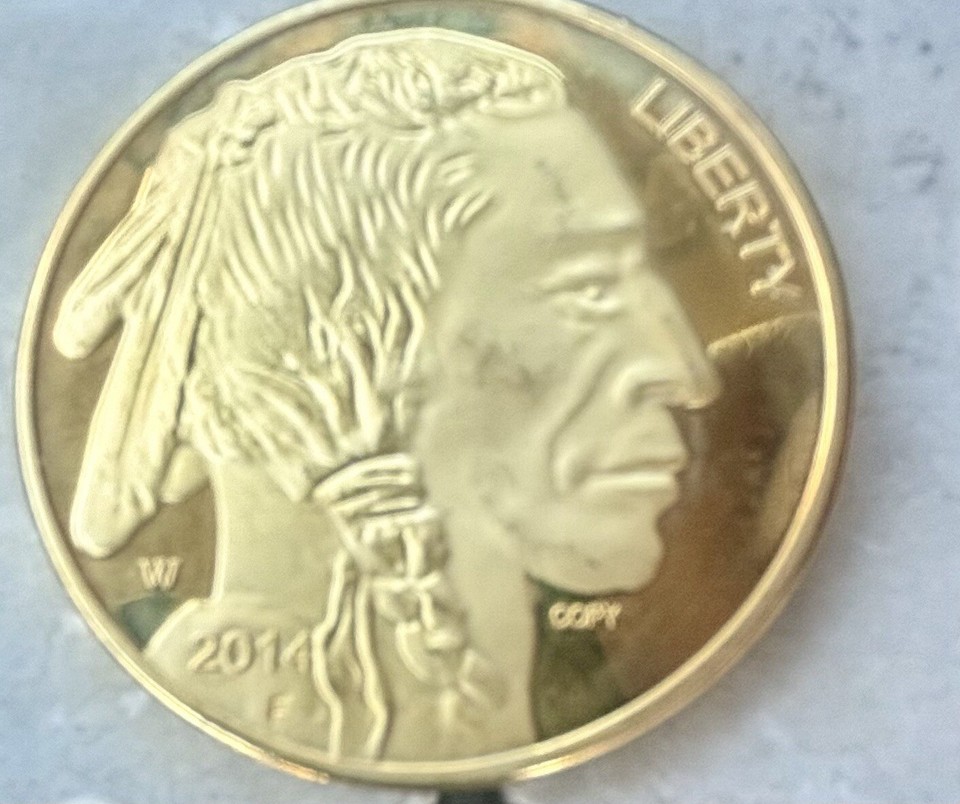 Collectors 2014 - 1 Oz Gold plated Indian Head Buffalo Coin (COPY) | eBay