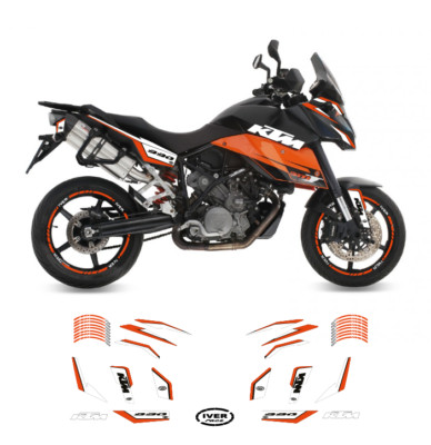 Grafica completa ktm smt 990 arancione bianca supermoto t kit ...