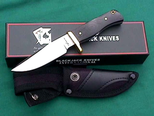 BLACKJACK BACKPACKER HUNTING KNIFE BLACK MICARTA w/ SHEATH NIB | eBay