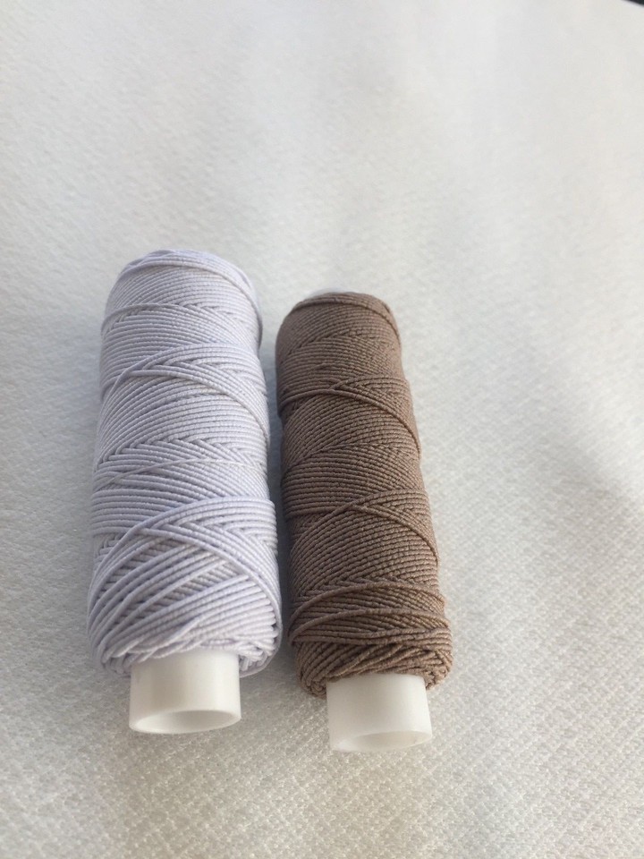 SHIRRING SHEARING ELASTIC THREAD 20 METRE SPOOLS PACK OF 2 REELS SEWING ...