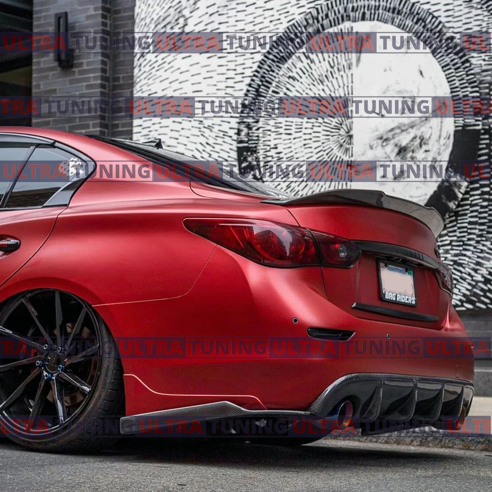 For Infiniti Q50 2018-2023 Base Luxe Full Body Kits Gloss Carbon Fiber ...