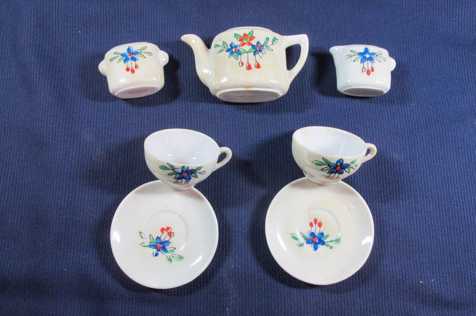 Lot 7 Pieces of Made in Japan Doll China Dollhouse Tea Set | eBay