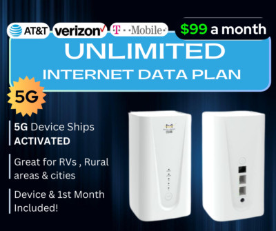 5G Hotspot Router w/UNLIMITED DATA PLAN - RVs, HOME INTERNET & BUSINESS ...
