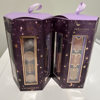 lot 2 profusion cosmetics 6 Pc Gift Set Eye Shadow,Lip Liner, Mascara ...