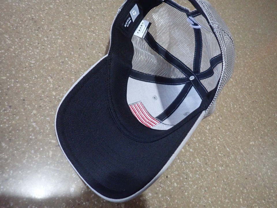 TaylorMade USA American Flag Golf Club Hat Cap Gray Snapback Meshback ...