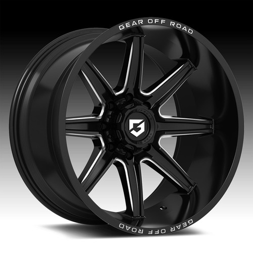 Gear Off Road 765BM Ridge Gloss Black Milled 20x10 6x135 / 6x5.5 -19mm ...