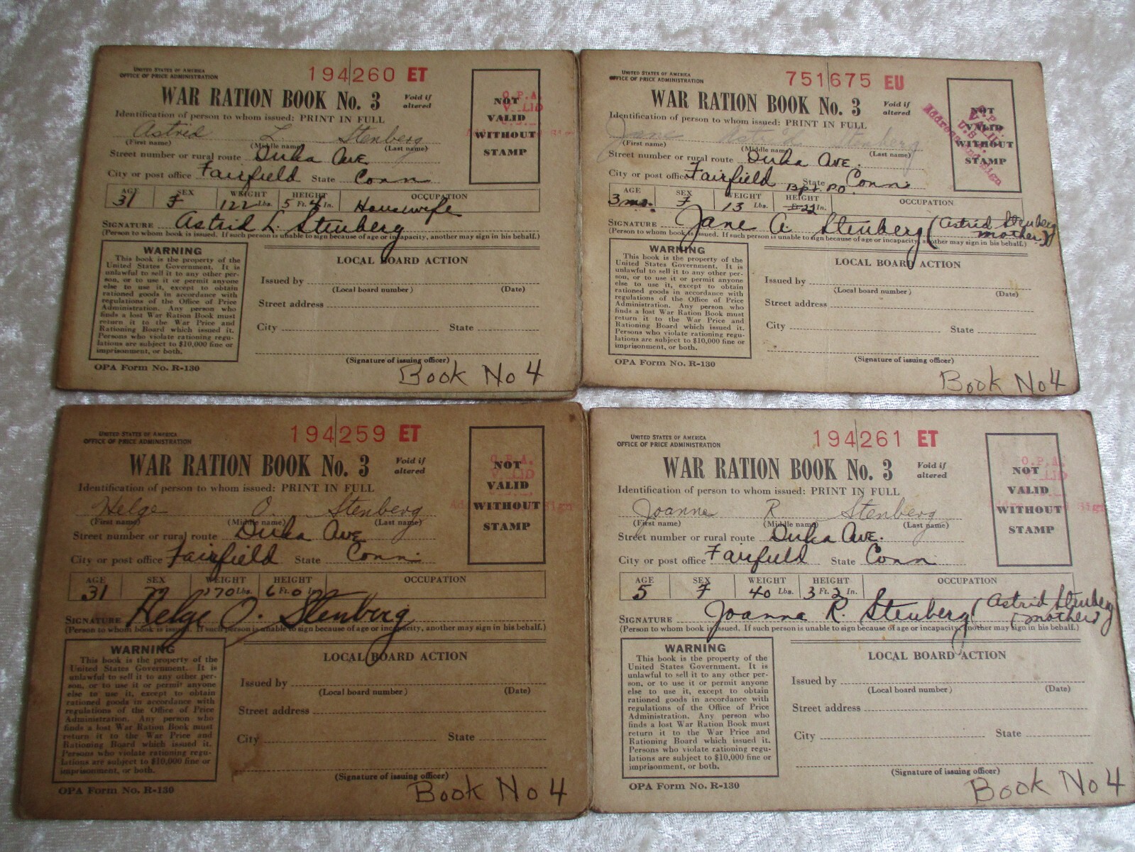 8 WWII War Ration Books No. 3 & No. 4 w/Stamps - One Gas Ration Book | eBay