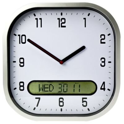 Clear Time Day Date Wall Clock Ideal for Partially Sighted and Dementia ...