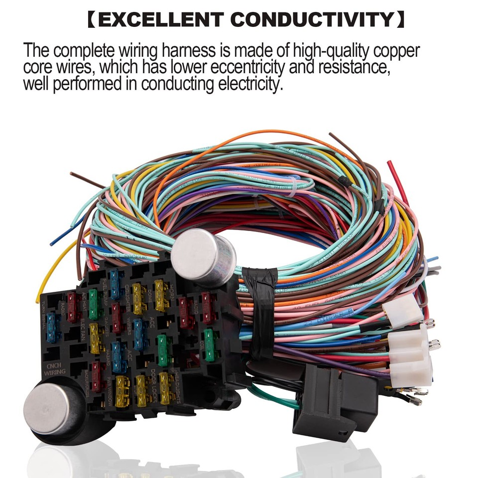 21 Circuit Wiring Harness Kit Universal Extra Long Wires 21 Circuit ...