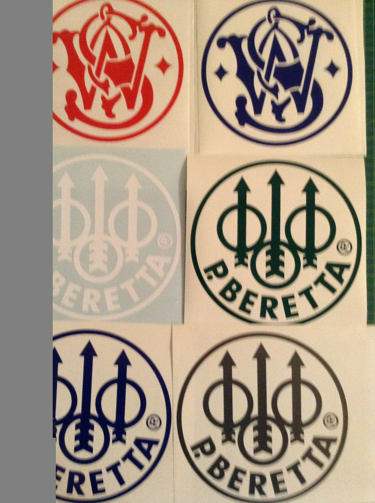 Gun Stickers Pack 12 Firearm Decals Winchester Browning Colt CZ Barrett ...