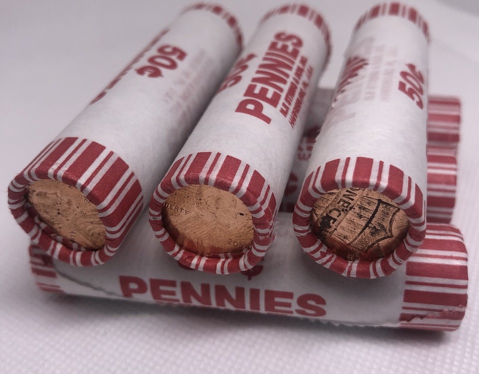 One Roll Cent Penny from Sealed Federal Box, Unopened Unsearched ...