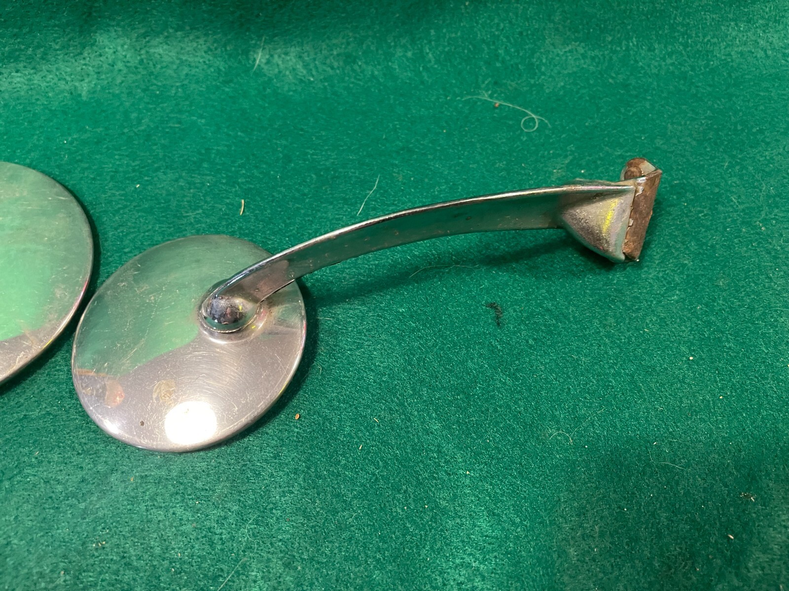 VINTAGE CHROME OUTSIDE REAR VIEW MIRRORS PAIR 1940-50s Pinch weld mount ...