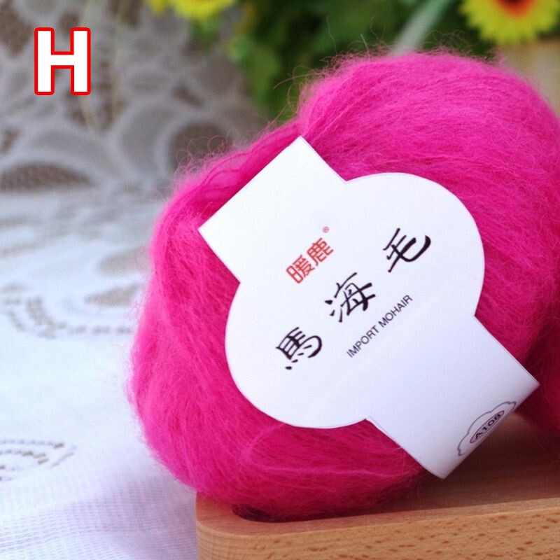 25g Soft Mohair Cashmere Wool Yarn DIY Knitting Crochet Shawl Scarf ...