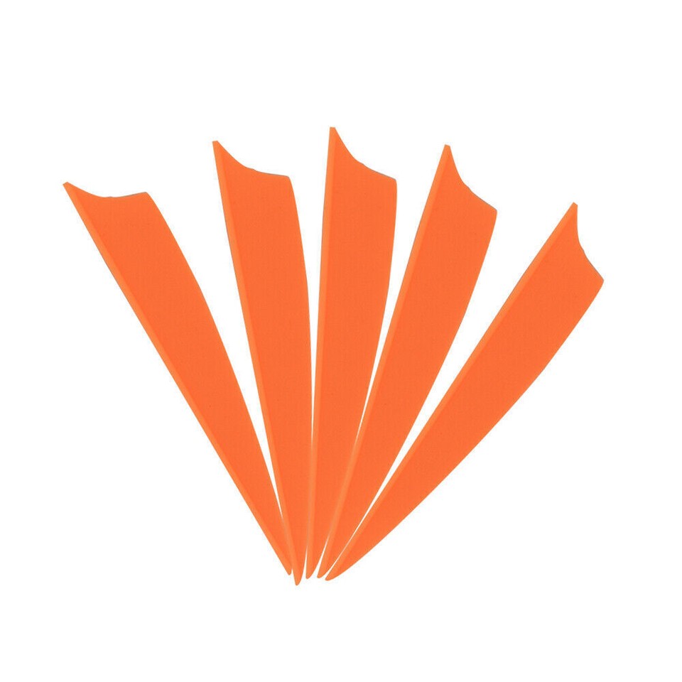 50pcs 3" 4" Archery Arrow Vanes Rubber Fletches Shield Fletching Arrows ...
