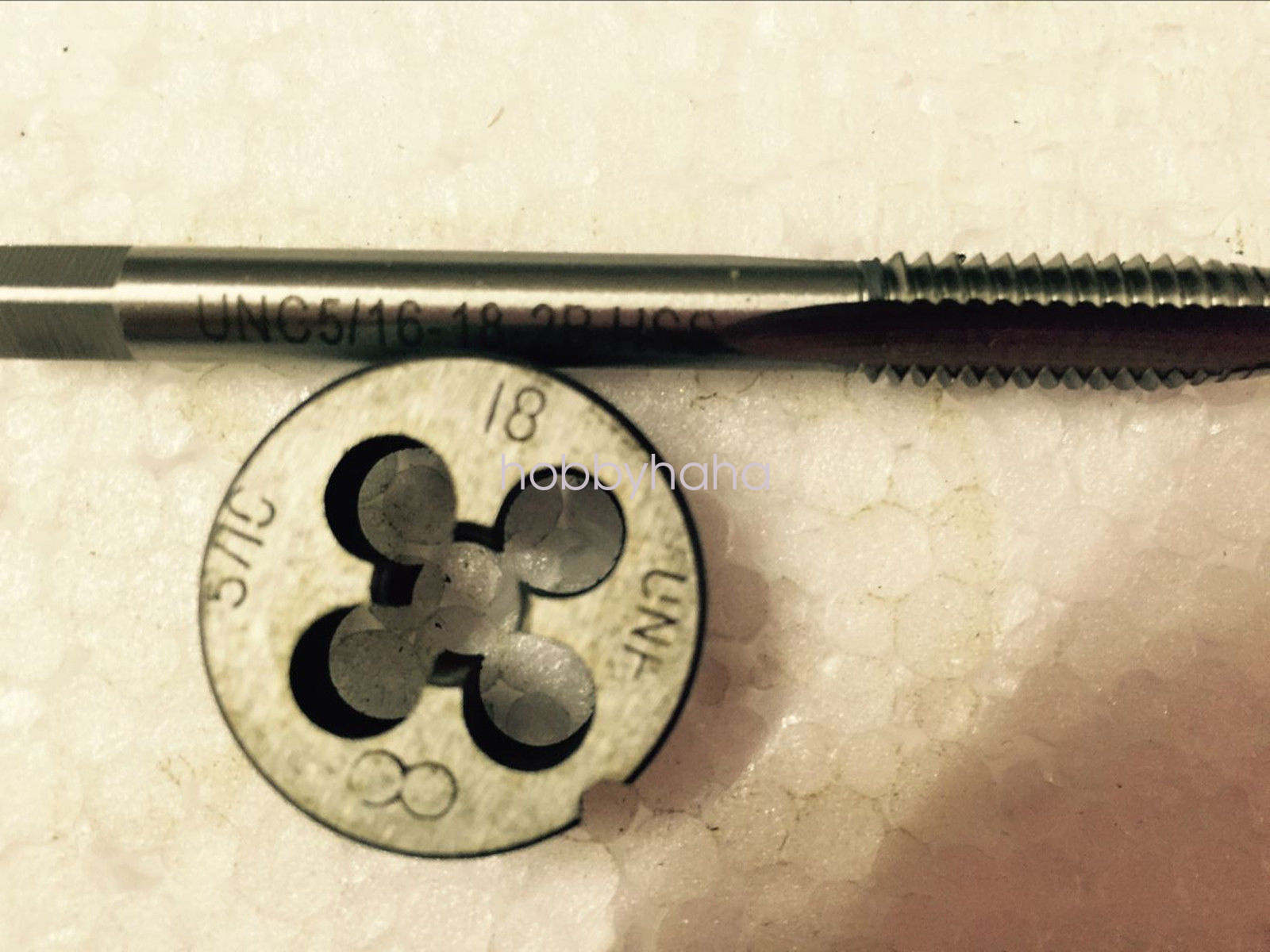 1pc HSS Machine 5/16-18 UNC Plug Tap and 1pc 5/16-18 UNC Die Threading ...