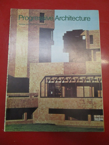 PROGRESSIVE ARCHITECTURE MAGAZINE DEC 1975 JOSEPH ELLIOTT COMPLEX ...